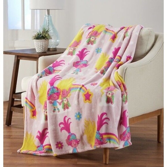 Jay Franco | Bedding | Trolls Band Together Large Soft Plush Raschel ...